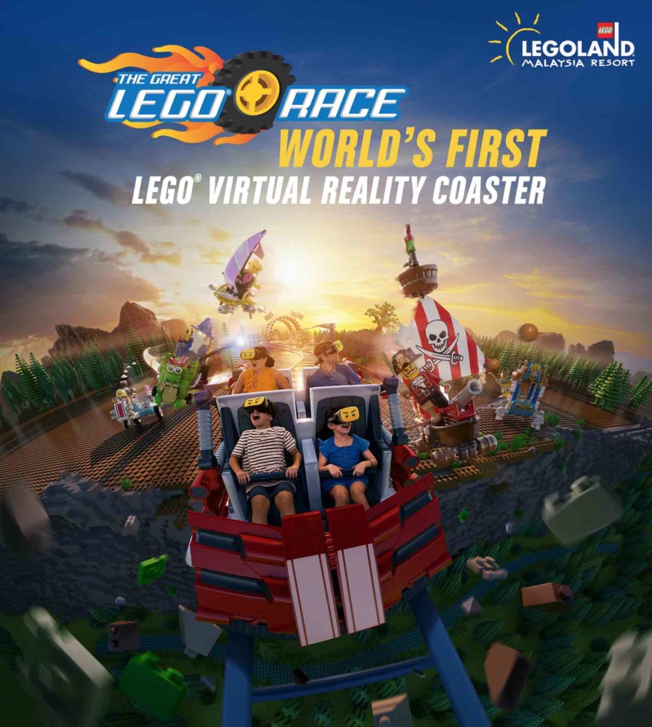 LEGOLAND Malaysia Resort 1st VR Roller Coaster - The Great LEGO Race