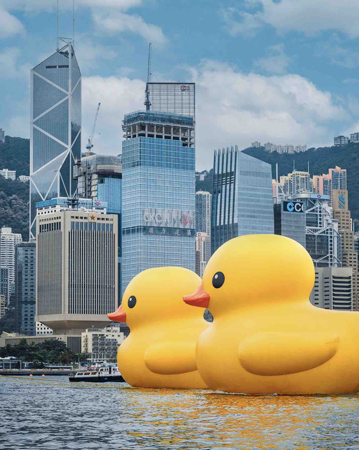 Dutch Artist Florentijn Hofman 'DOUBLE DUCKS' Back In Hong Kong